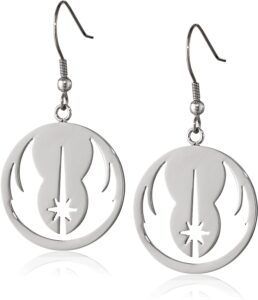 rebel alliance jedi order earrings for women lightweight dangle 925 silver earrings hoop trendy jewelry fashionable fishhook galactic accessory ideal gift