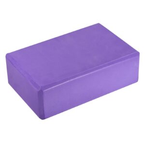 uxcell yoga block 9"x6"x3" light weight high-density eva foam brick for beginners, yogis, pilates, meditation, purple