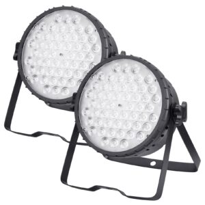 betopper dj par lights, 54 leds upgrade stage lights, dmx controlled sound activated auto play uplights for party wash lighting (2 packs)