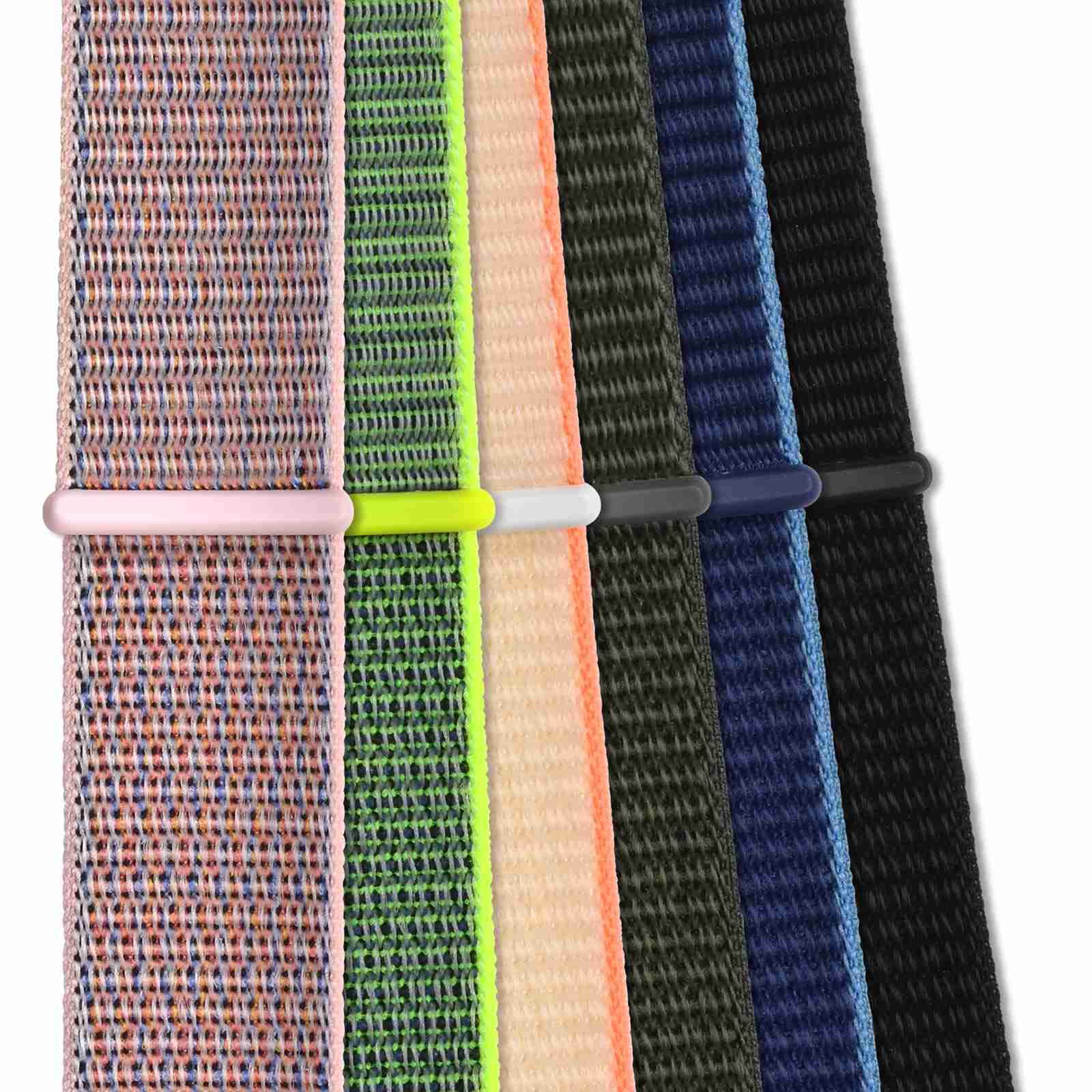 WOCCI 18mm Adjustable Nylon Watch Band, Quick Release Sport Loop Strap (Black)