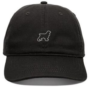 Daxton Dog Breeds Baseball Dad Hat Unstructure Low Profile Strapback, Cocker Spaniel Dog, Black Hat