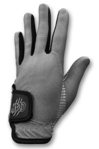 caddydaddy claw golf gloves for women | flex-mesh design for cool ventilation | lasts 3-5 times longer than leather | silicone-web coating for maximum grip | machine-washable | grey | rh-med