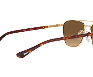 Persol PO2494S Square Sunglasses, Gold/Brown Gradient Polarized, 53 mm