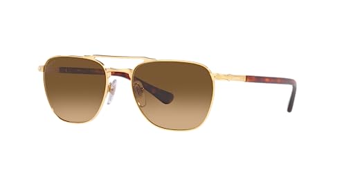 Persol PO2494S Square Sunglasses, Gold/Brown Gradient Polarized, 53 mm