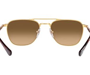 Persol PO2494S Square Sunglasses, Gold/Brown Gradient Polarized, 53 mm