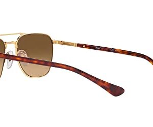 Persol PO2494S Square Sunglasses, Gold/Brown Gradient Polarized, 53 mm