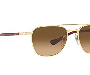 Persol PO2494S Square Sunglasses, Gold/Brown Gradient Polarized, 53 mm