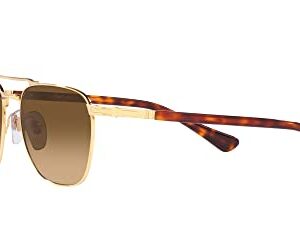 Persol PO2494S Square Sunglasses, Gold/Brown Gradient Polarized, 53 mm