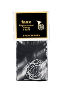 faxx french horn rotor string, 36″ white (1 yard) - for replacing your french horn valve string