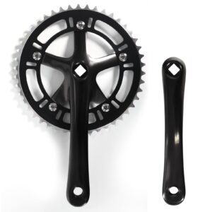 46t single speed fixed gear crankset aluminum alloy bike crank for mountain bike road bicycle black