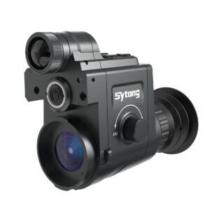 Sytong HT-77 1080P Digital Night Vision Scope Monocular Clip on Riflescope Built-in 940nm IR Illuminator for Hunting Farming night viewing 12mm lens 45mm adapter