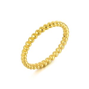 chow sang sang let's play 999 24k solid gold stackable heart-shaped beads ring for women 92295r (our size 17 / us 7.75)