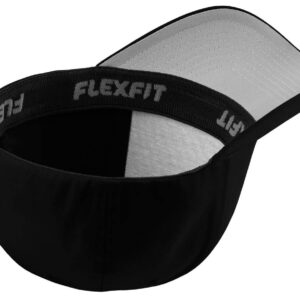 Custom Embroidered Flex Baseball hat. Flex Baseball 6277/6477 Baseball Cap. Place Your Own Logo or Design (S/M, Black)