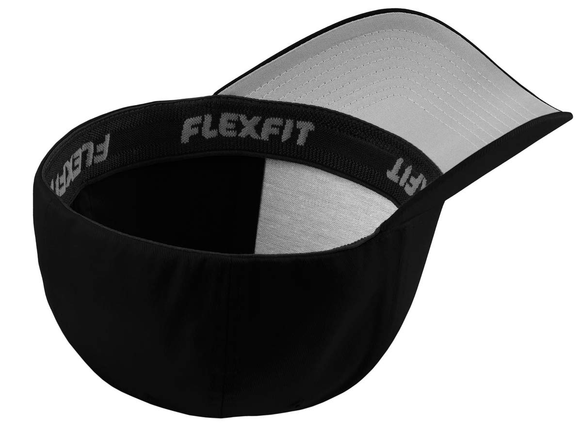 Custom Embroidered Flex Baseball hat. Flex Baseball 6277/6477 Baseball Cap. Place Your Own Logo or Design (S/M, Black)