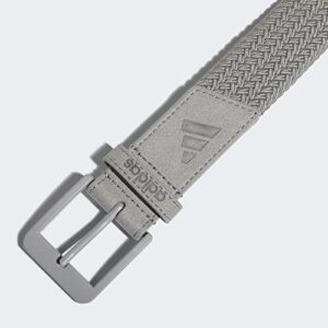 adidas unisex-adult Braided Stretch Belt, Grey Three, Medium-Large