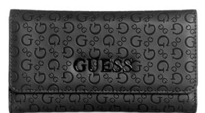 guess factory radwan slim logo clutch