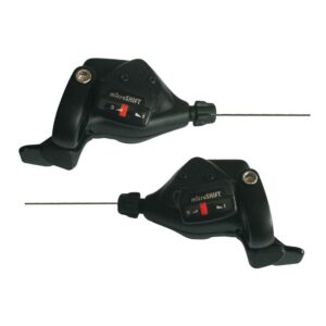 microshift | ts71 thumb tap shifter set | 9-speed | triple | optical gear indicator | shimano compatible