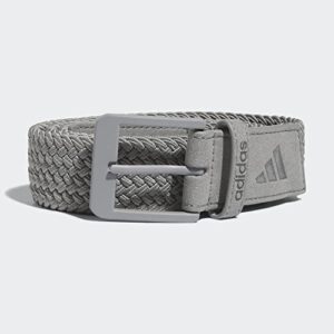 adidas unisex-adult Braided Stretch Belt, Grey Three, Medium-Large