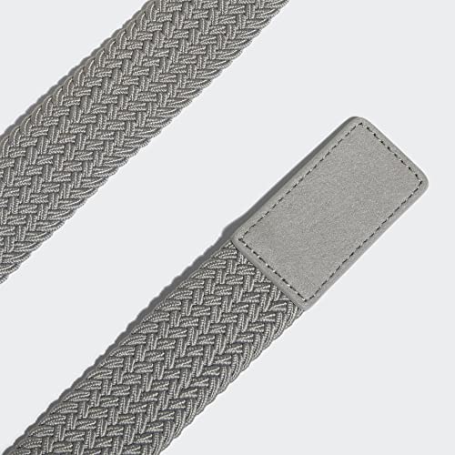 adidas unisex-adult Braided Stretch Belt, Grey Three, Medium-Large