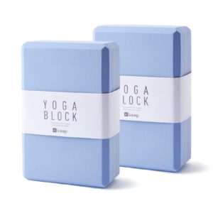 keep yoga block, high-density eva foam 2 pack yoga block with non-slip textured surface, supportive, lightweight - ideal for yoga, pilates, and stretching exercises