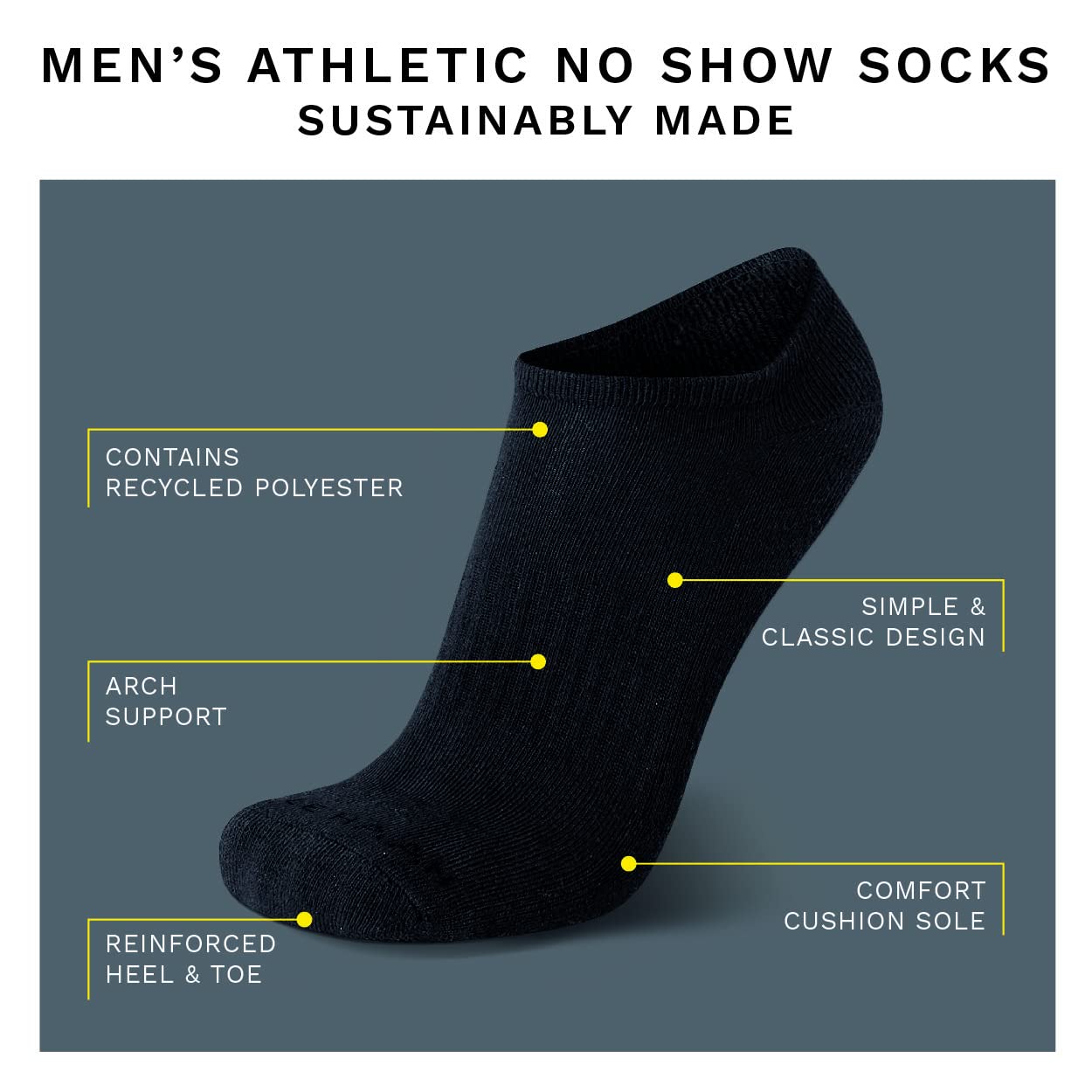 Cole Haan Men's Low Cut Socks - 6 Pack Performance Cushion Comfort No Show Socks - Breathable Athletic Socks for Men (7-12), Size 7-12, Black