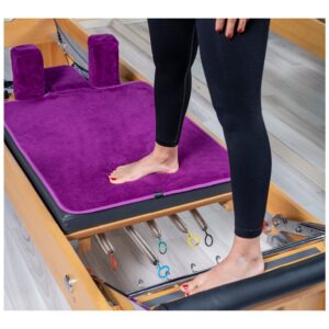 RAINBO Pilates Reformer Non-Slip Mat Towel (Included 2 Pcs Shoulder Block Covers) (Purple), Multicolor