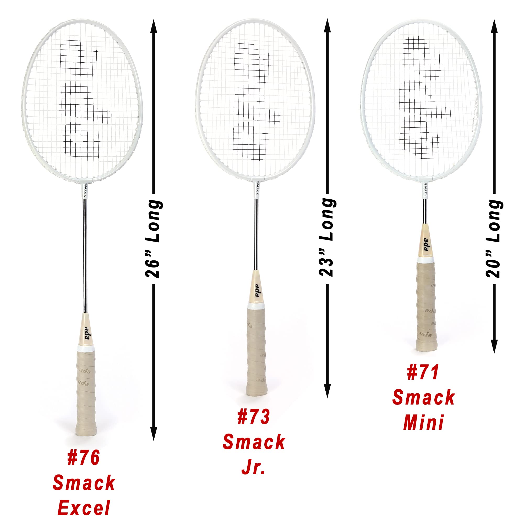 ADA Sports 2 Racket Badminton Set (71 Smack Mini - 20")