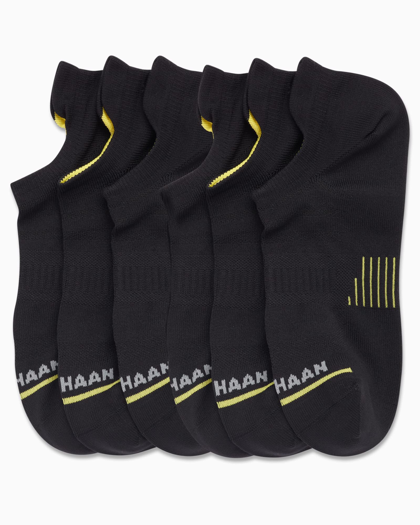 Cole Haan Men's Low Cut Socks - 6 Pack Performance Cushion Comfort No Show Socks - Breathable Athletic Socks for Men (7-12), Size 7-12, Black