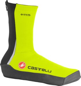 castelli instenso ul shoecover i windproof, shoe warmer overshoes for cycling, mountain biking - electric lime - large