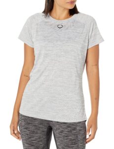 evoshield womens fx short sleeve training tee shirt, grey, x-small us