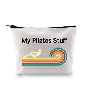 jxgzso funny pilates makeup bag pilates lover gifts my pilates stuff cosmetic pouch bag yoga meditation gift yoga instructor gift