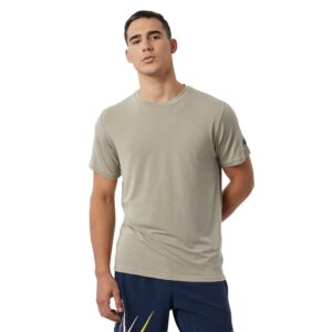 new balance men's r.w.tech dri short sleeve, aluminum, medium