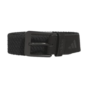 adidas unisex-adult braided stretch belt, black, large / x-large