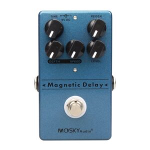 ymuze moskyaudio delay echo guitar effect mini guitar parts pedal effector true bypass (magnetic delay)