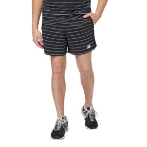 new balance men's accelerate 5 inch short 19, black print, x-large