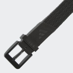 adidas unisex-adult Braided Stretch Belt, Black, Large / X-Large