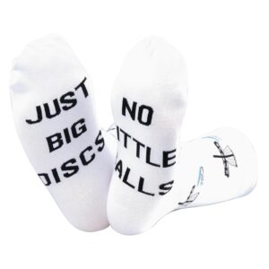 zjxhpo disc golf crew sock no little balls just big discsfor disc golf lover player team sock gift for dad papa (big discs sock)