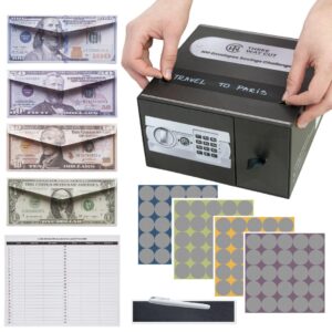 100 envelopes money saving challenge - save 5050 dollars in 100 days premium kit, 100 cash envelopes & organizer box set, trendy tiktok & youtube 5050 bucks savings challenge, fun gift ideas