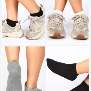 150 Pairs Low Cut Ankle Socks Pack Comfortable Wicking Lightweight Ankle Sock Casual No Show Short Socks for Men Women (White, Black and Gray)