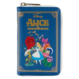 loungefly disney alice in wonderland classic book zip around wallet