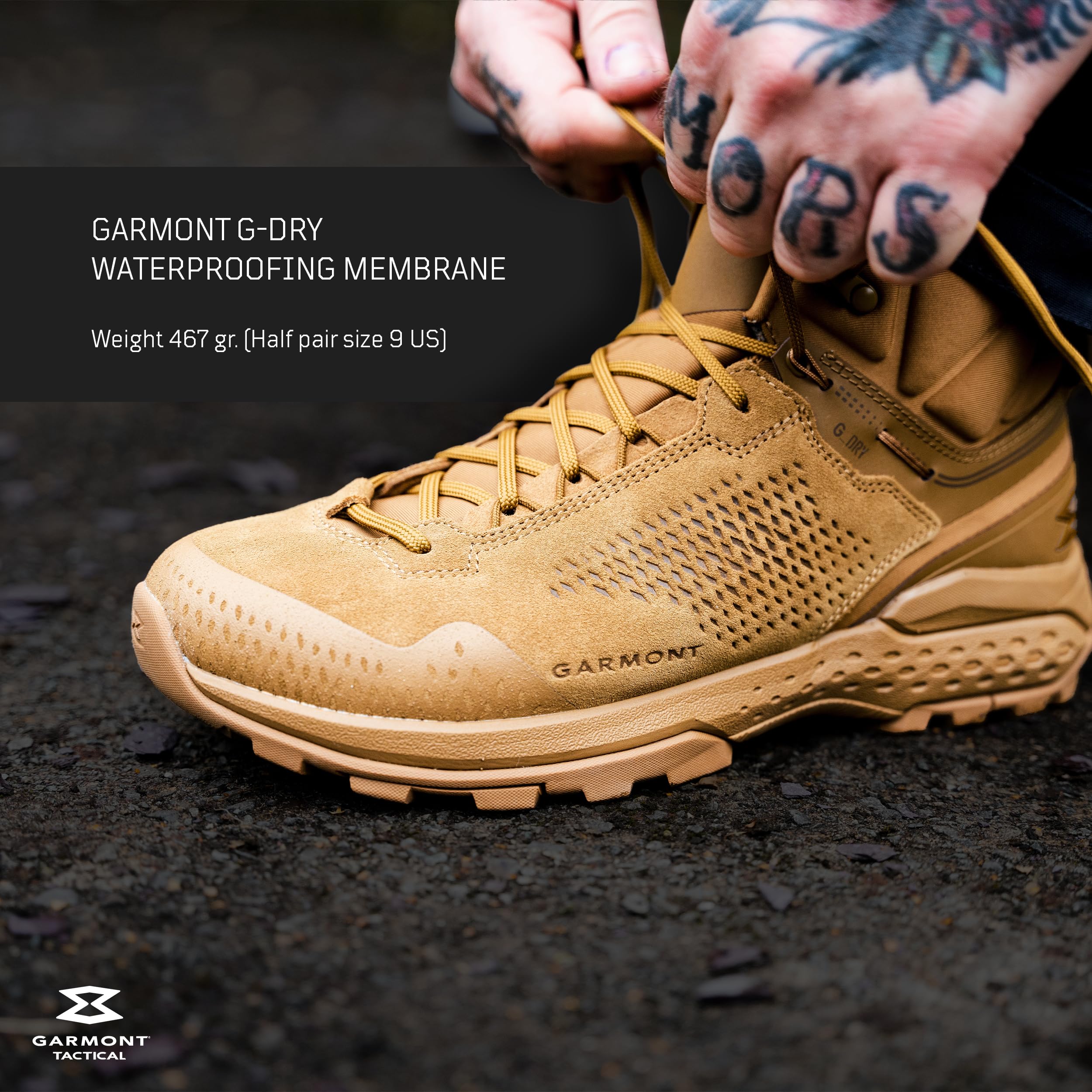 GARMONT TACTICAL T4 Groove Military and Law Enforcement Tactical Mid Boots for Men and Women, Suede Leather, Cushioned, Hiking Shoes, Black, Size, 9