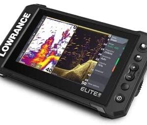 GPS City Lowrance Elite FS 7 Fish Finder with Active Imaging 3-in-1 Transducer, Preloaded C-MAP Contour+ Charts & Protective Cover Bundle (000-15688-001)