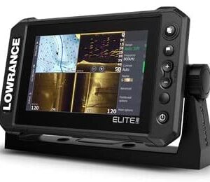 GPS City Lowrance Elite FS 7 Fish Finder with Active Imaging 3-in-1 Transducer, Preloaded C-MAP Contour+ Charts & Protective Cover Bundle (000-15688-001)