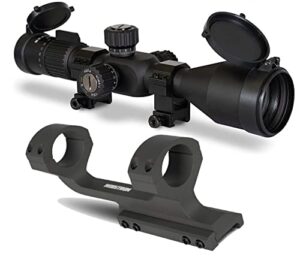 monstrum g3 3-18x50 ffp rifle scope | monstrum extended length offset scope mount | 30 moa | bundle