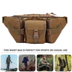 Fishing Fanny Pack Hiking Storage Bag Nylon Waist Bag Waterproof Waist Bag Sports Bag Waterproof Waist Pouch Waist Storage Bag Portable Waist Bag Fishing Bag Hiking Waist Bag