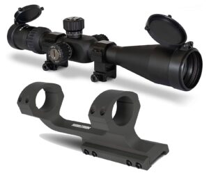 monstrum g3 4-16x50 ffp rifle scope | monstrum extended length offset scope mount | 20 moa | bundle