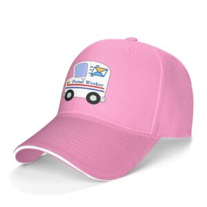 pictetw postal worker hats for men and women,postal worker gift hat. pink