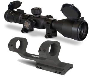 monstrum g3 3-18x50 ffp rifle scope | monstrum extended length offset scope mount | 20 moa | bundle