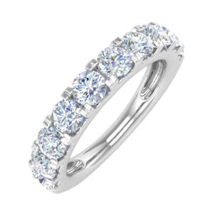 1 1/2 carat diamond wedding band ring in 14k white gold (ring size 10)