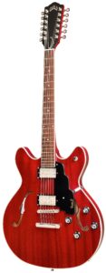 guild guitars starfire i-12 double cutaway 12-string semi-hollow body electric guitar, cherry red - modern thin “u“ neck profile for fast, smooth playing, hb-2 humbuckers with push/pull coil split